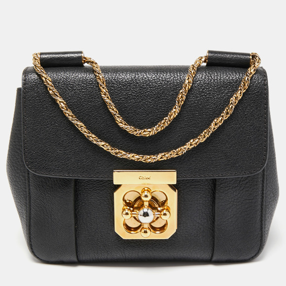 Chloe | Bags | Chloe Black Leather Small Elsie Shoulder Bag | Poshmark